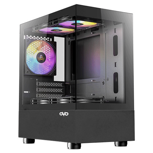 OVO CC233B ICE Cube Button Contro ARGB m-ATX Casing
